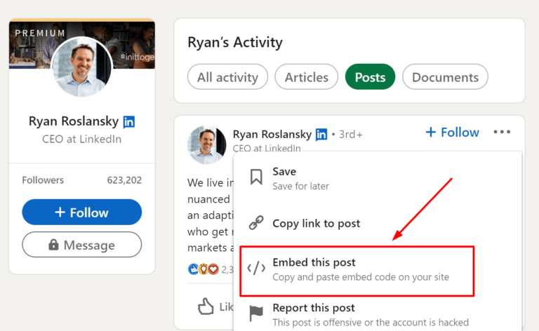 How to Embed LinkedIn Feed on Website [Full Guide]